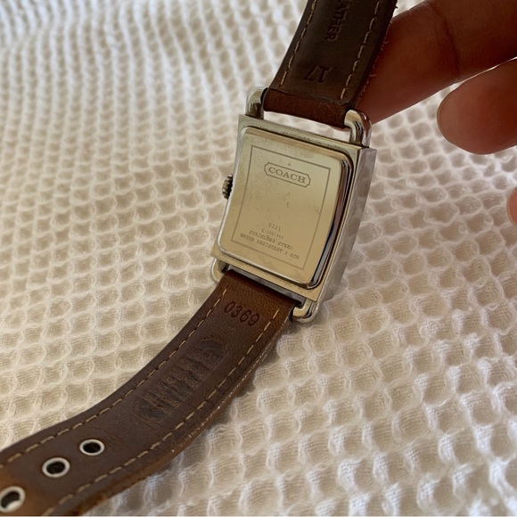 Coach | Accessories | Coach Stainless Steel Rectangular Watch With ...